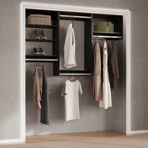 Closet Organizer System With Hanging Shelving , Wood Tower Closet ...