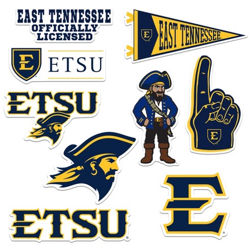 East Tennessee State University 8ct Vinyl Large Deluxe Stickers Variety ...