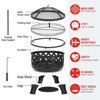 Singlyfire 30 Inch Fire Pit With Rotatable & Liftable Bbq Grill Round ...