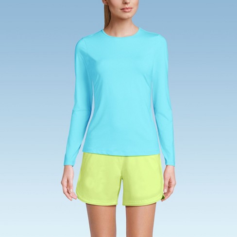 Lands' End Women's Long Sleeve Relaxed Upf 50 Rash Guard - Large ...