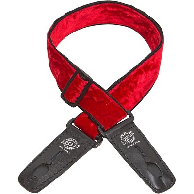 Lock-it Straps 2" Crushed Velvet Locking Guitar Strap Red : Target