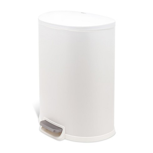 Qualiazero 13 Gal/50l, D Shape, Stainless Steel Step-on Can, With Soft ...