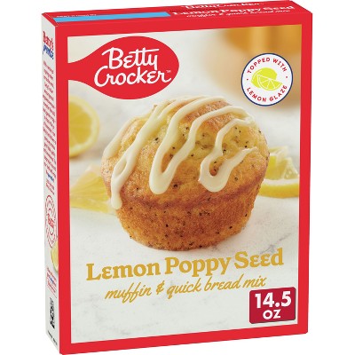 Betty Crocker Lemon Poppy Seed Muffin Mix - 14.5oz : Target
