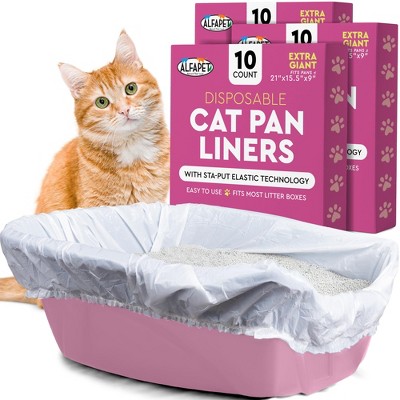 Alfapet Elastic Cat Litter Box Liners - Extra Giant 30 Count - Tear ...