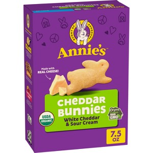 Annie's White Cheddar and Sour Cream Bunnies Crackers - 7.5oz : Target