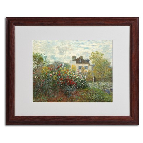 Claude Monet 'the Artist's Garden' Matted Framed Art-16x20 : Target