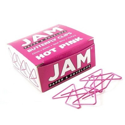 Jam Paper 1" 100pk Colorful Standard Paper Clips - Regular - Pink : Target