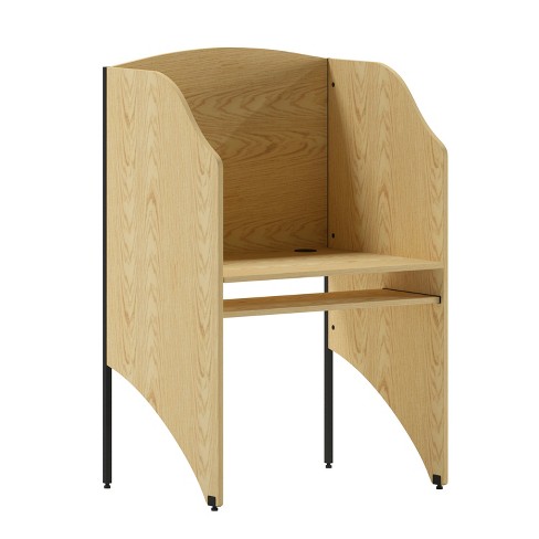 Flash Furniture Starter Study Carrel In Oak Finish : Target