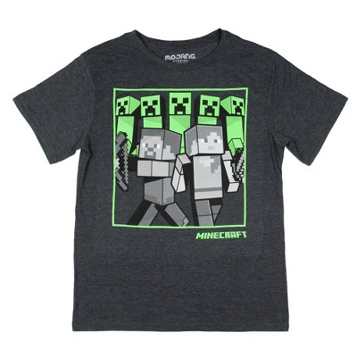 Minecraft Boys Steve And Alex Kids Graphic Print Short Sleeve T-shirt ...