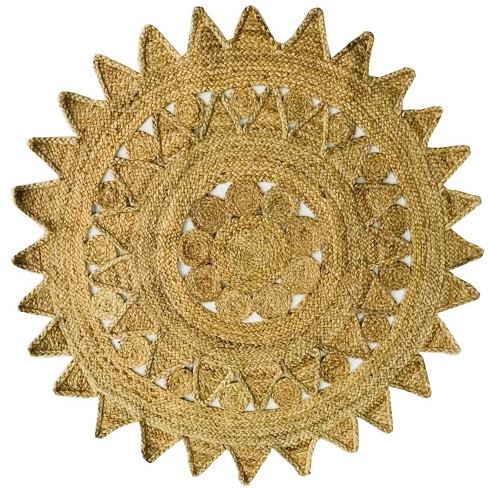 72" X 72" Essential Jute Braid Round Shape Area Rug - Home Weavers : Target
