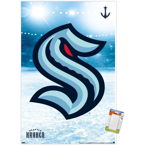 Trends International Nhl Seattle Kraken - Logo 20 Unframed Wall Poster ...