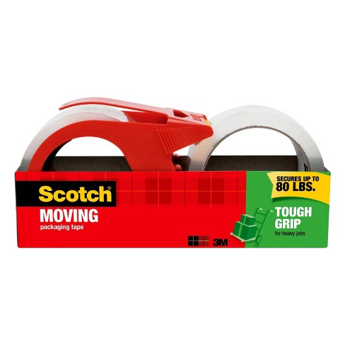 Scotch 2ct Tough Grip Moving Tape With Dispenser : Target