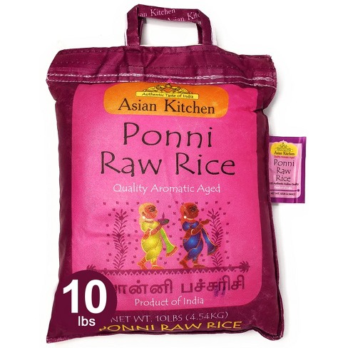 Asian Kitchen Ponni Raw Rice - 10lbs (4.54kg) - Rani Brand Authentic ...