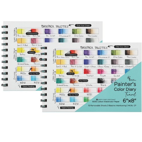 Hg Art Concepts Travel Size Painters Color Diary - 6x8" Spiral-bound ...