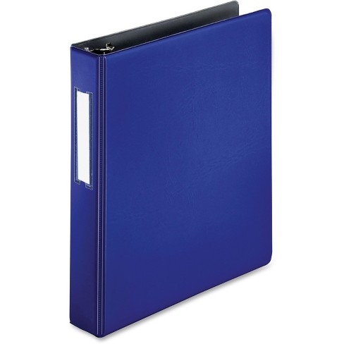 Business Source Slanted D-ring Binder W/lbl Hld 1-1/2" Blue 33127 : Target
