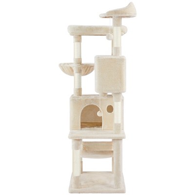 Yaheetech 62.2"h 3-level Cat Tower With 2 Condos For Indoor Cats ...