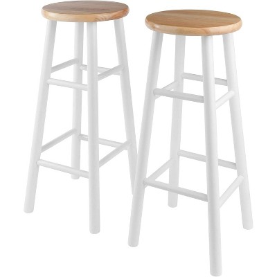 Winsome Tabby Bar Stools 2-pc Set Natural & White : Target