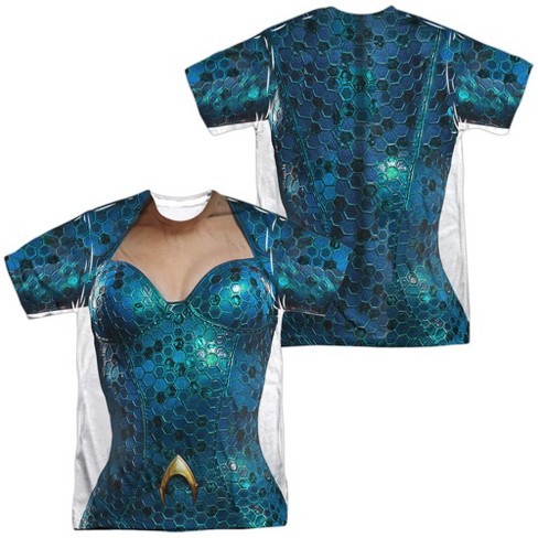 Aquaman Movie Mera Uniform Front-back Print Adult Sublimated Costume T ...