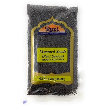 Mustard Seeds (black Kali Sarson) Whole - 3.5oz (100g) - Rani Brand ...