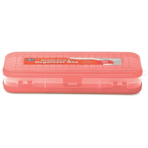 Enday 8" Double Desk Organizer Box, Red : Target