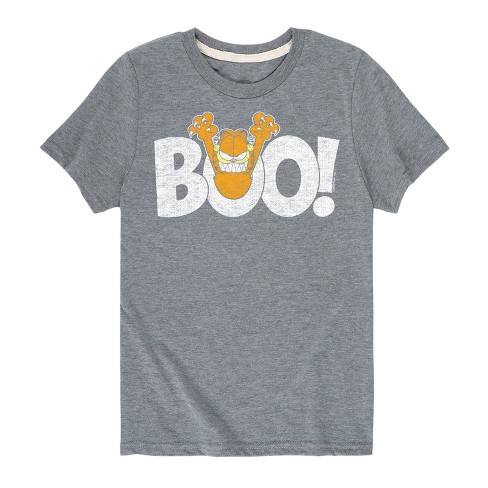 Garfield Boo Short Sleeve Graphic T-shirt - Heather Grey - 3t : Target