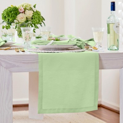 Solino Home Linen Table Runner Pastel Green 14 X 36 Inches | Fete : Target
