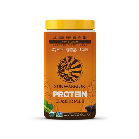 Classic Plus Protein Powder, Plant-based Protein, Sunwarrior, Chocolate ...