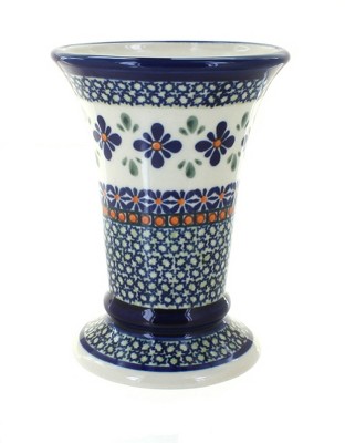 Blue Rose Polish Pottery Mosaic Flower Small Vase : Target