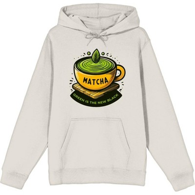 Matcha Teacup Green Is The New Black Sand Adult Long Sleeve Hoodie-3XL ...