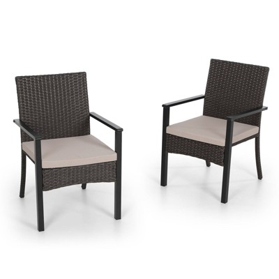 2pk Outdoor Wicker Arm Chairs - Captiva Designs : Target