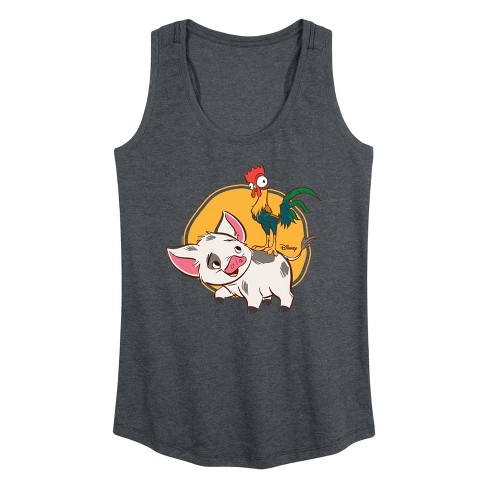 Women's Disney Pua And Hei Ehi Graphic Racerback Tank - Heather ...