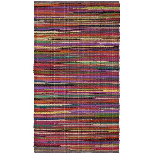 Rag Rug Rar240 Hand Woven Indoor Area Rug - Red/multi - 4'x6 ...