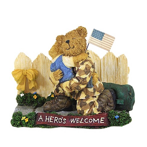 Boyds Bears Resin 3.5 Inch Greg W/ Mattie...a Hero's Home Military ...
