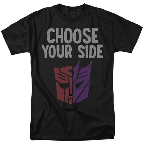 Transformers Choose Your Side Adult T Shirt, Black, Large : Target