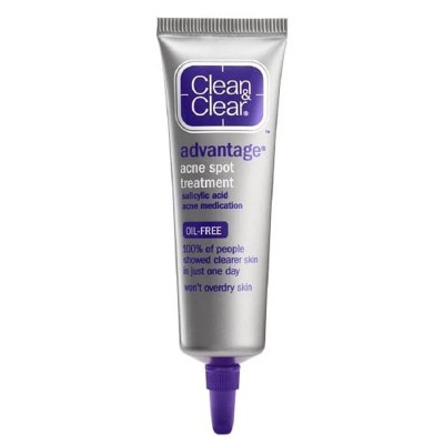 Clean & Clear Advantage Acne Spot Treatment Gel Cream With Salicylic ...