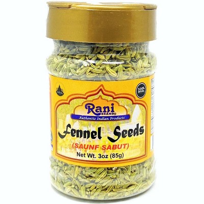 Fennel Seeds (saunf Sabut) Whole Spice - 3oz (85g) - Rani Brand ...