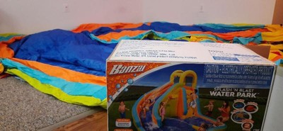 Banzai Splash ’n’ Blast Water Slide, Heavy Duty Inflatable Backyard ...