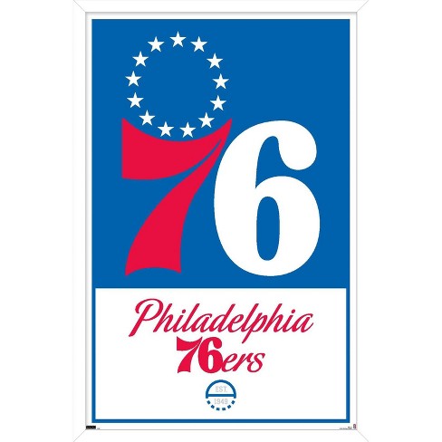 Trends International Nba Philadelphia 76ers - Logo 21 Framed Wall ...