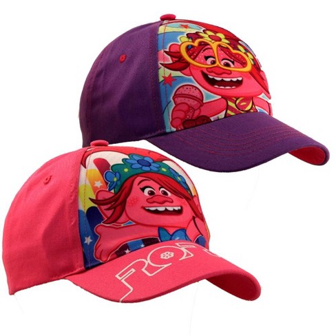 Trolls Girls 2 Pack Baseball Hat, Kids Cap Ages 3-6 : Target