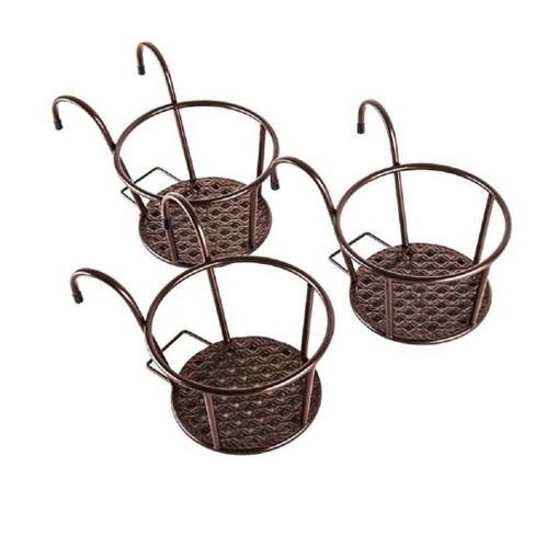 Set Of 3 Metal Rail Pot Holders Bronze - Ultimate Innovations : Target