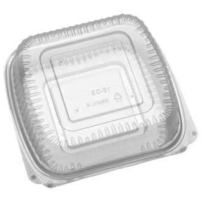 Stalkmarket 8" X 8" X 3" Clamshell Container Clear Pla - Pack Of 80 ...