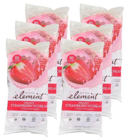 Element Organic Strawberry And Cream Dipped Rice Cakes - Case Of 6/3.5 ...