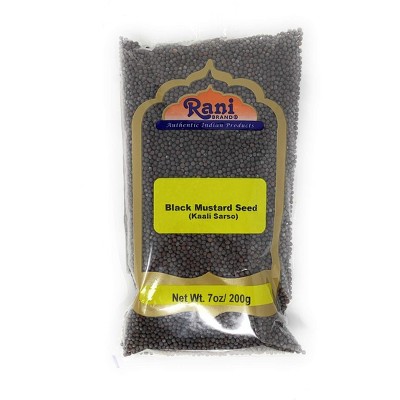 Mustard Seeds (black Kali Sarson) Whole - 7oz (200g) - Rani Brand ...