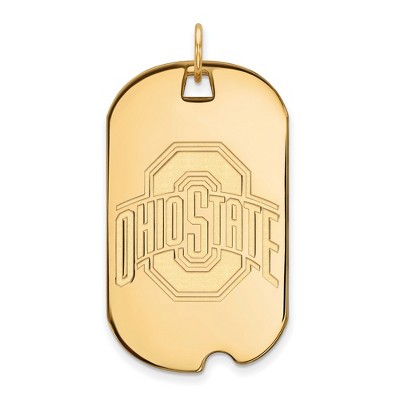 Black Bow Jewelry 14k Yellow Gold Ohio State Buckeyes Ncaa Large ...