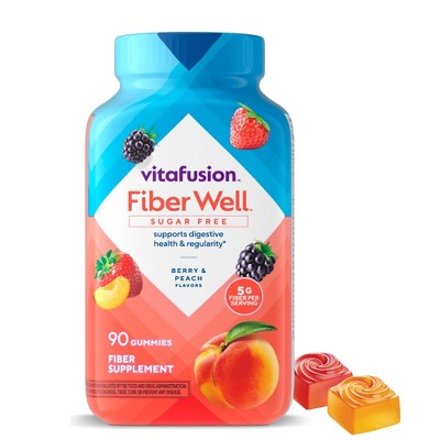 Vitafusion Fiber - Well Fiber Supplement Gummies - Fruit Flavors - 90ct ...