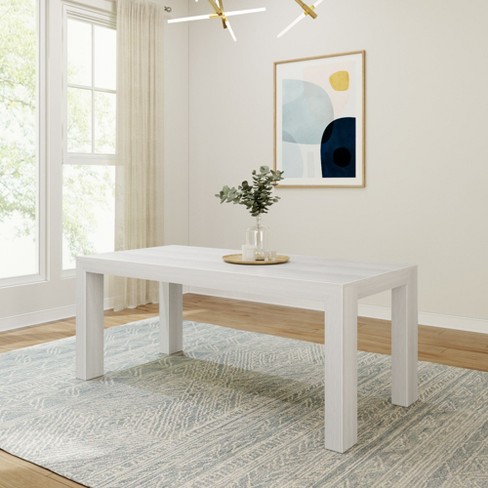 Plank+beam Modern Wood Dining Table, Solid Wood Rectangular Table For ...