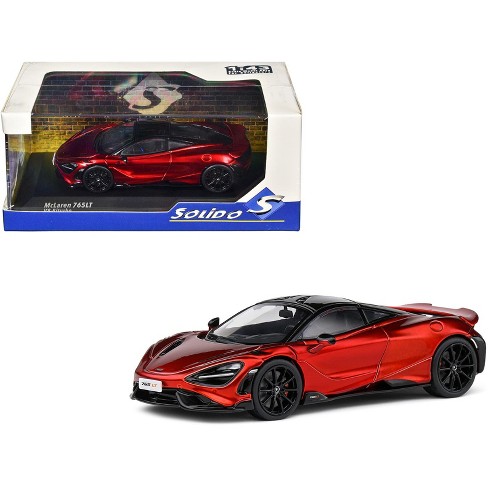 2020 Mclaren 765 Lt Volcano Red Metallic With Black Top 1/43 Diecast ...