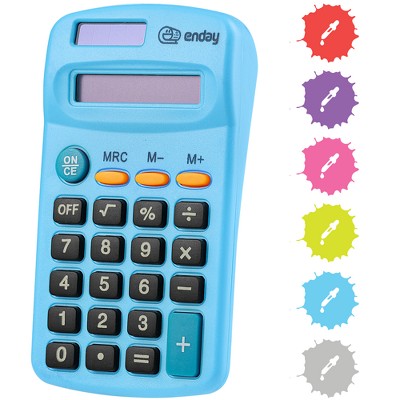 Enday 8-digit Pocket Size Calculator, Blue : Target