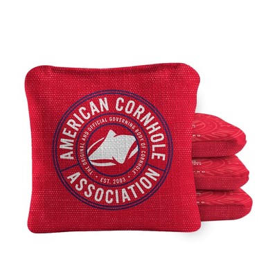 Official Aca Tournament Badge Synergy Pro Red Cornhole Bags (set Of 4 ...