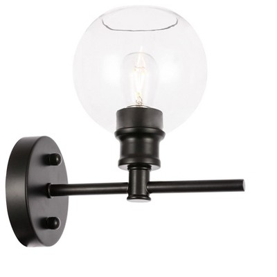 Elegant Lighting Mera 1 Light Black Pendant : Target